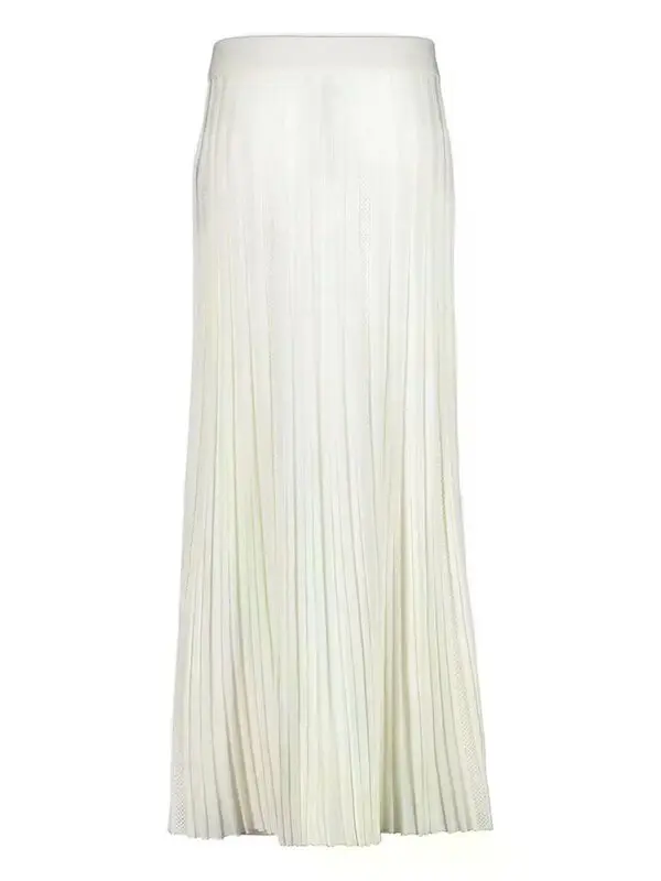 Balmain Pleated Knitted Maxi Skirt