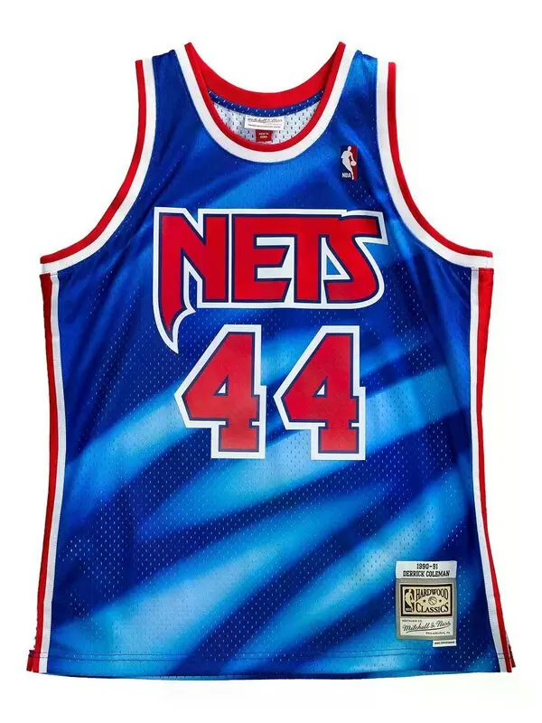 Mitchell & Ness X Nba Derrick Coleman New Jersey Nets 1990-91 Swingman Jersey - Blue