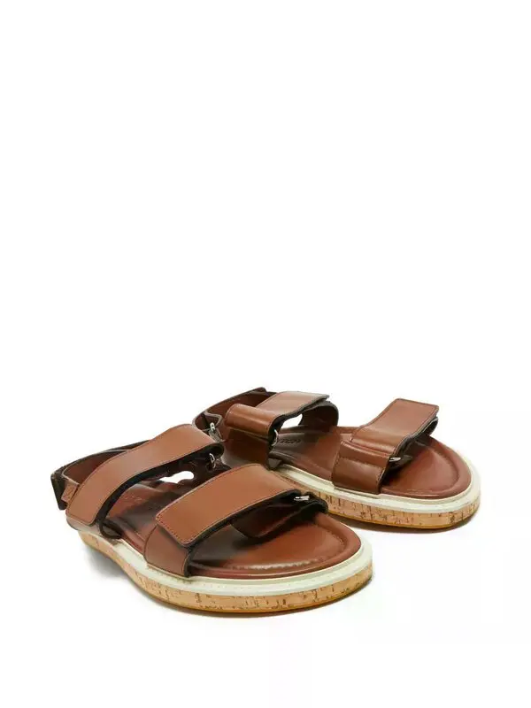 LOUIS VUITTON Calf Leather Strap Sandal