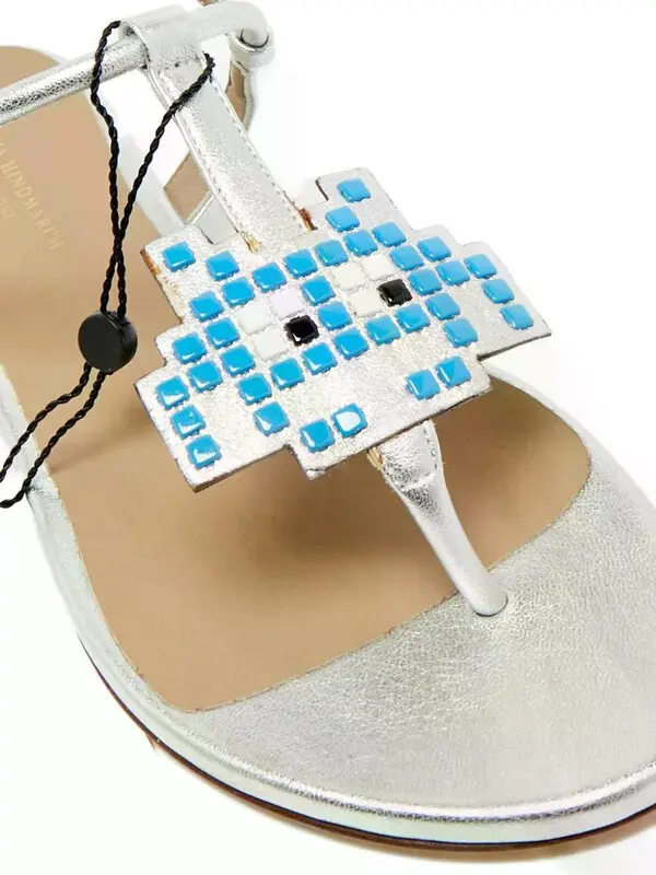 ANYA HINDMARCH Leather Appliqué Flat Sandals
