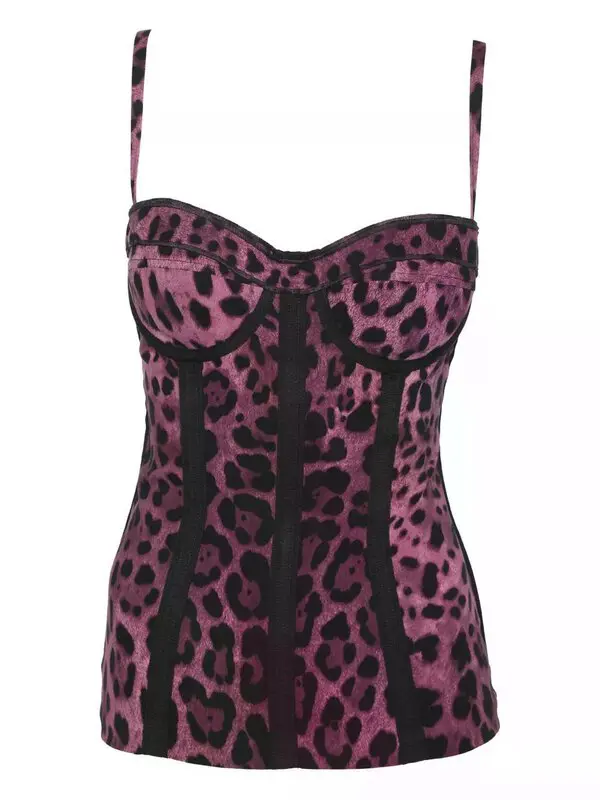 Dolce & Gabbana Bustier-style Printed Top