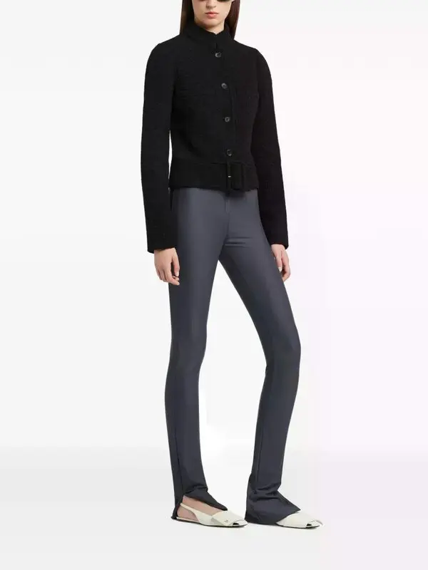 COURREGES Buckle-detail Tweed Jacket - Black
