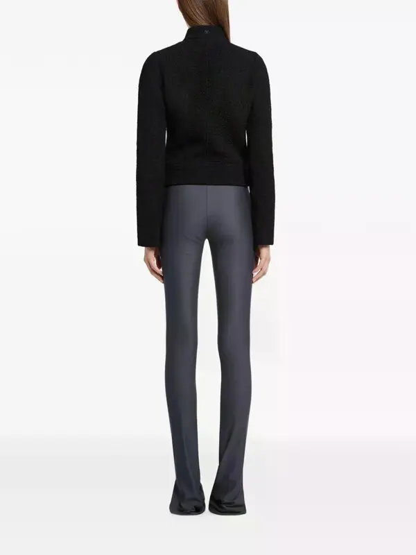 COURREGES Buckle-detail Tweed Jacket - Black