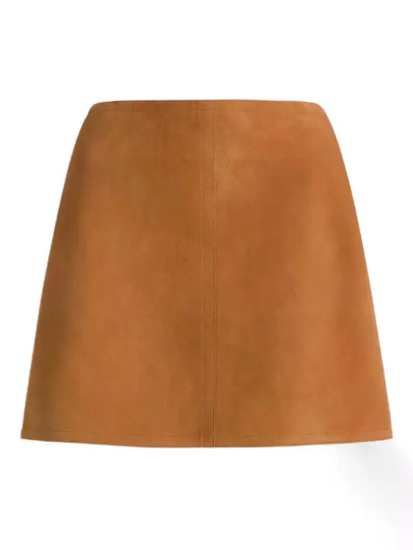 Alberta Ferretti Leather Mini A-line Skirt