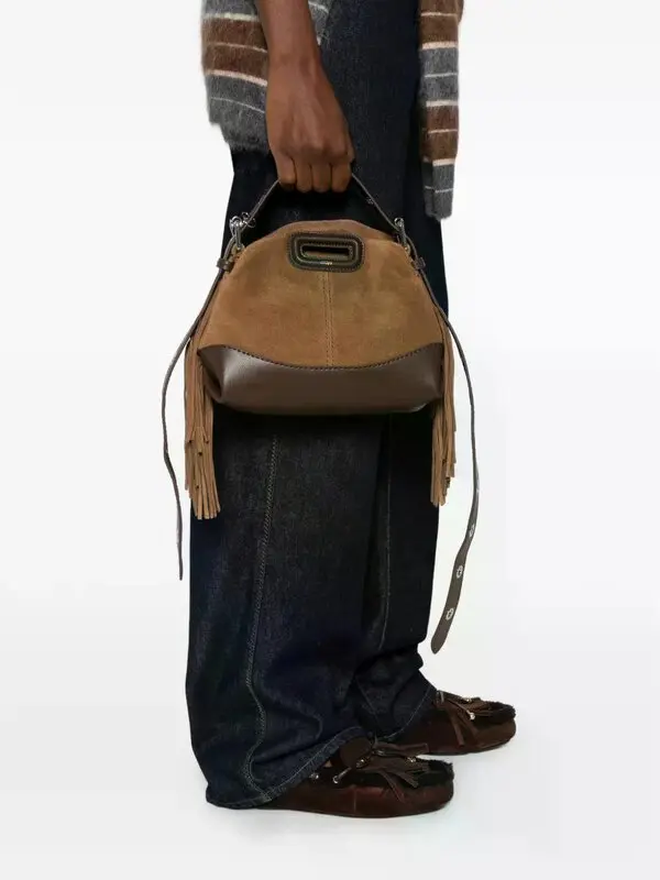 Maje Mini Shoulder Bag With Fringe Detail