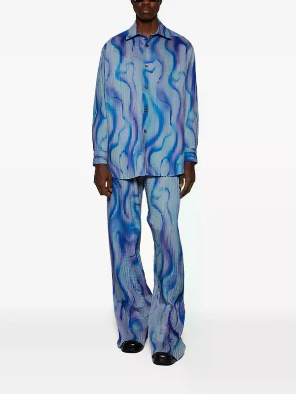 CASELLA MEYER Pleated All-over Print Trousers