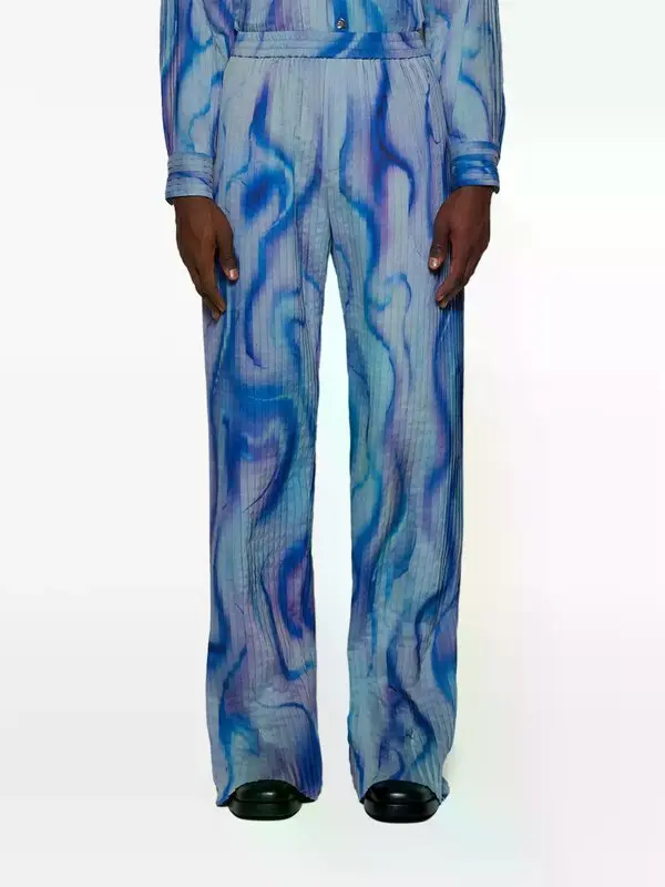 CASELLA MEYER Pleated All-over Print Trousers