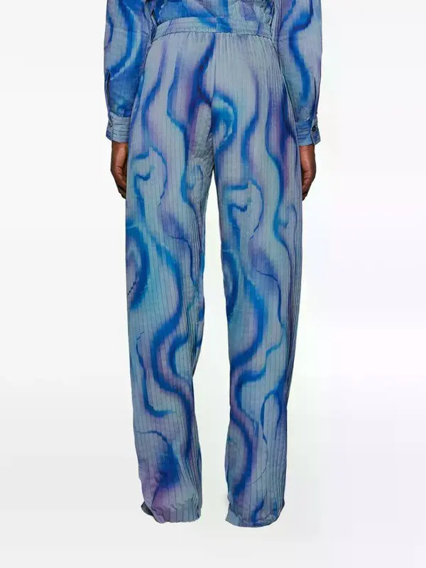 CASELLA MEYER Pleated All-over Print Trousers
