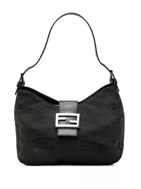 Fendi Ff Zebra Print Canvas Shoulder Bag