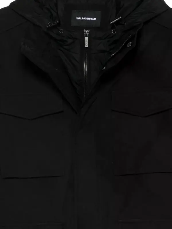 Karl Lagerfeld Flap-pocket Hooded Jacket