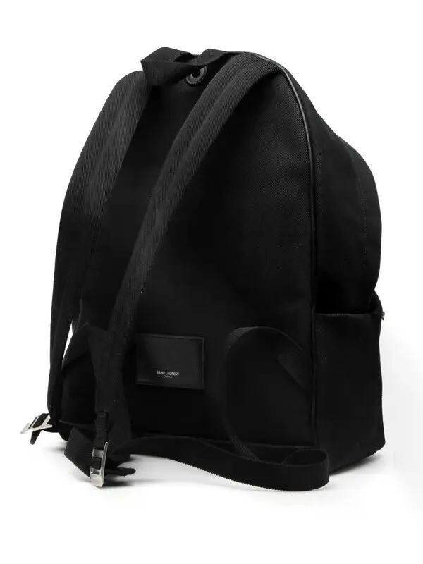 Saint Laurent Studded Canvas City Backpack