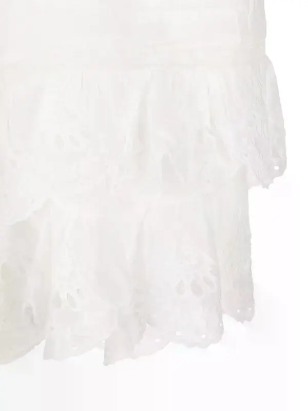 Isabel Marant Ruffled Eyelet Mini Skirt