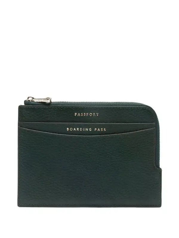ASPINAL OF LONDON Zipped Travel Cardholder - Green