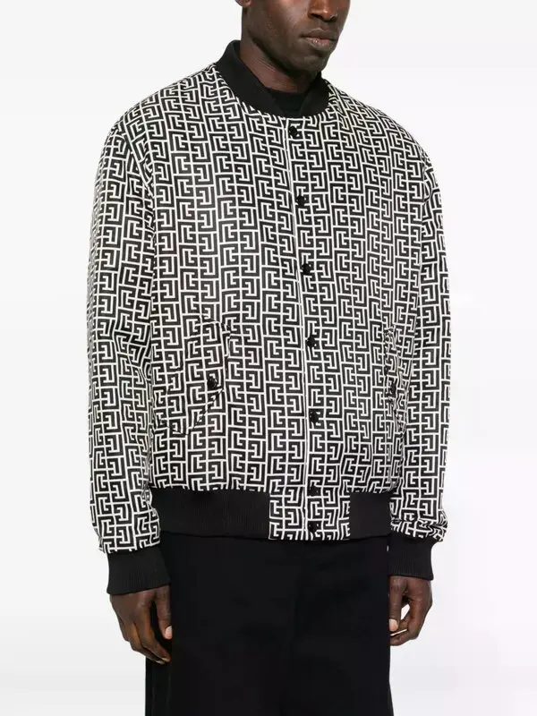 Balmain Patterned Reversible Bomber Jacket