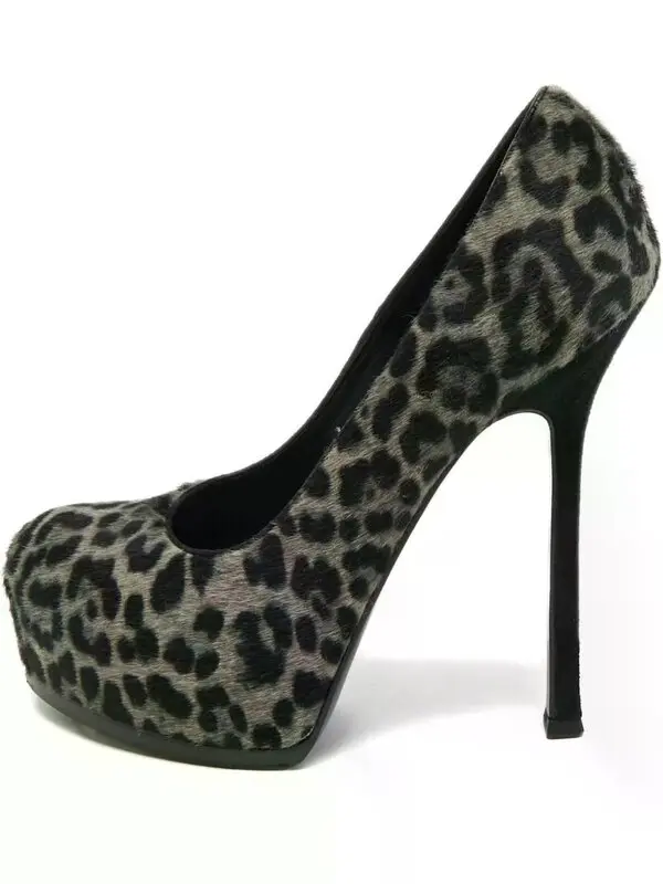 Saint Laurent Leopard-print Platform Pumps