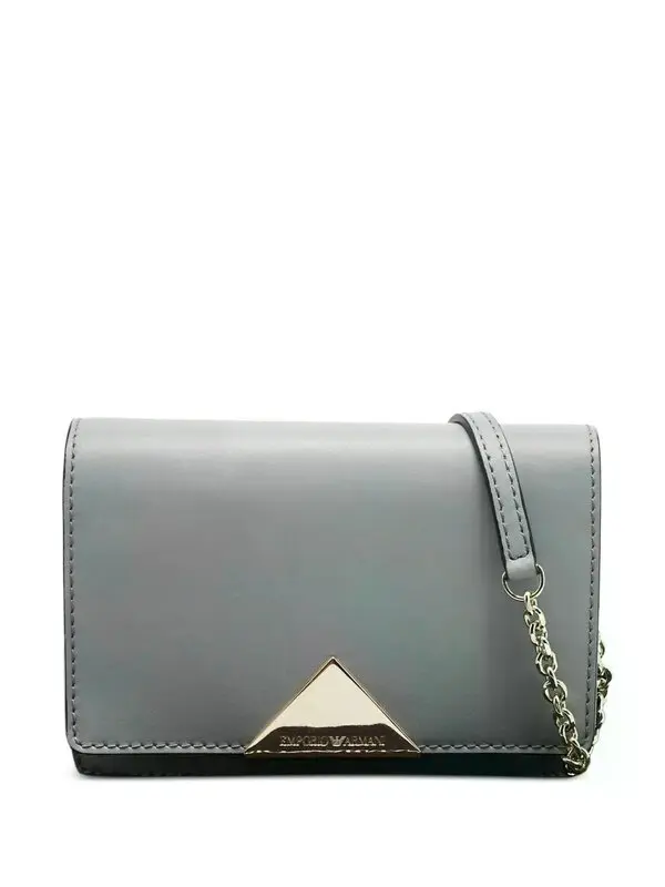 Emporio Armani Astrid Chain-strap Leather Cross Body Bag - Grey