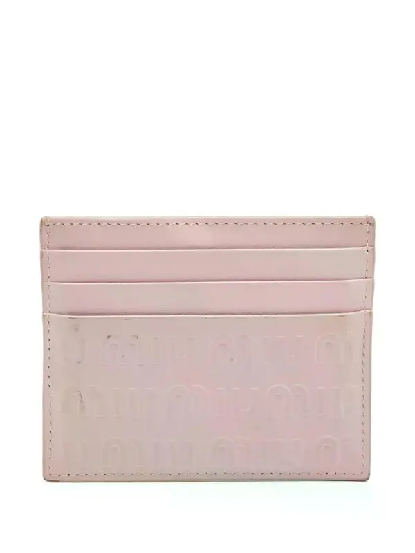 Miu Miu Embossed-monogram Card Holder