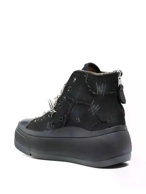 R13 Zip-detail High-top Sneakers