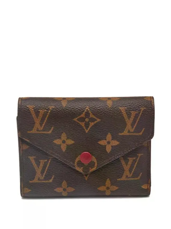 LOUIS VUITTON Victorine Coated-canvas Snap Wallet - Brown