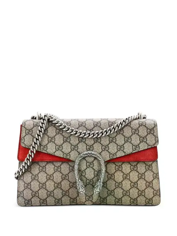 Gucci Dionysus Small Shoulder Bag Gg Coated Canvas - Brown