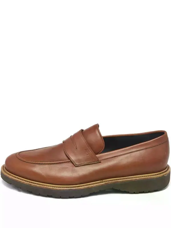 FERRAGAMO Leather Penny Loafers