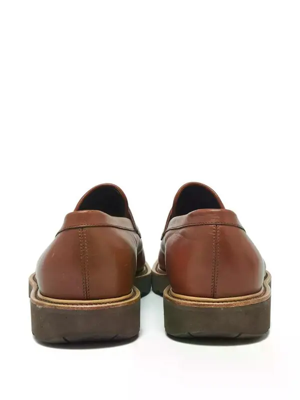 FERRAGAMO Leather Penny Loafers