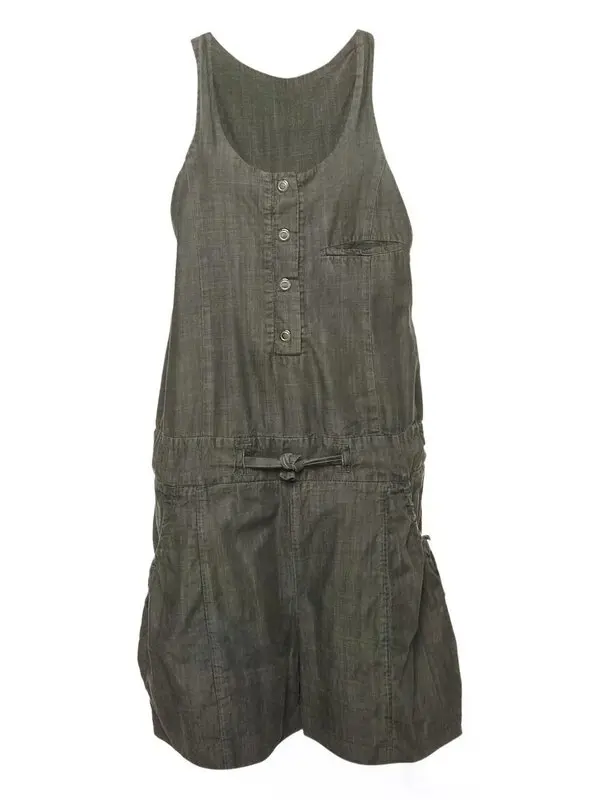 Chloé Button Waist-tie Dungaree - Grey