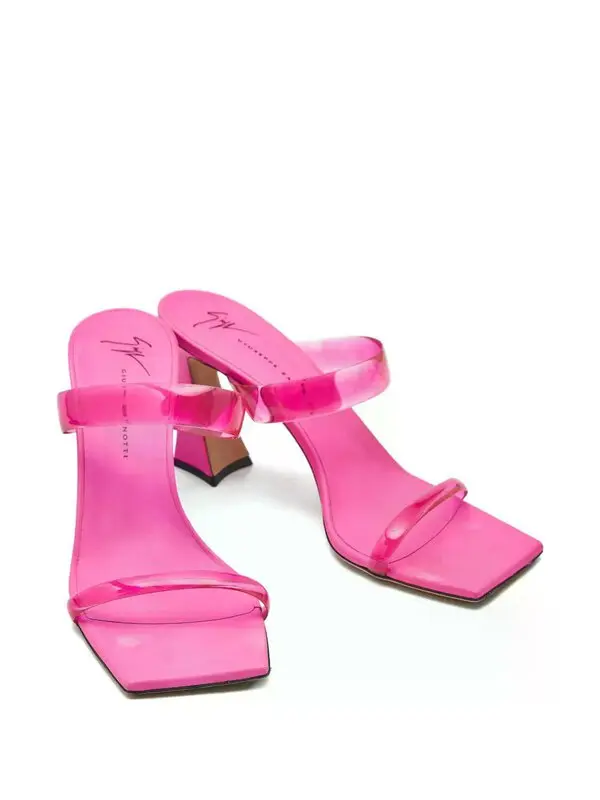 GIUSEPPE ZANOTTI Square-toe Heeled Sandals - Pink