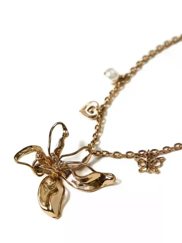 TWINSET Flower And Butterfly Charm Necklace