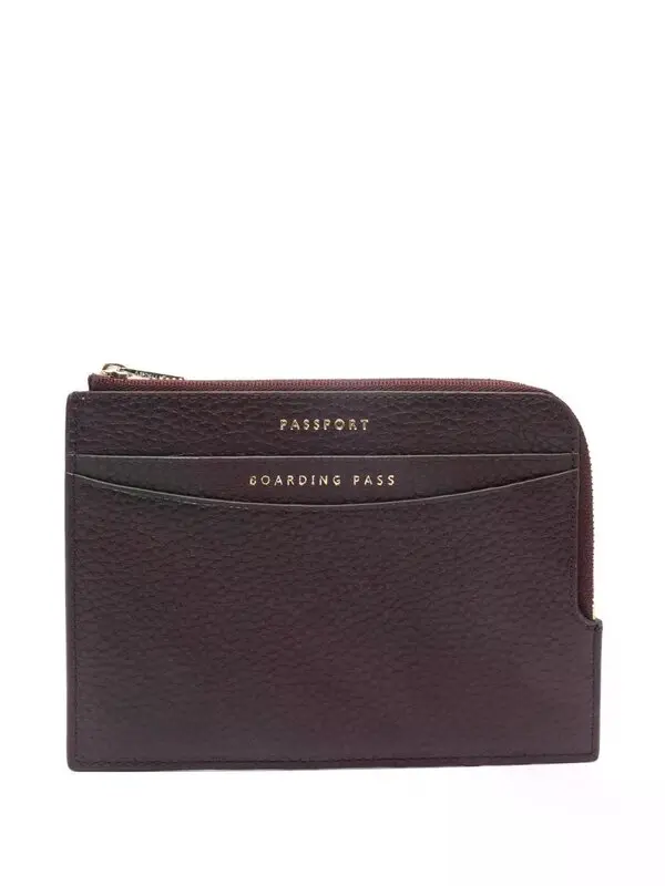 ASPINAL OF LONDON Zipped Travel Wallet - Purple