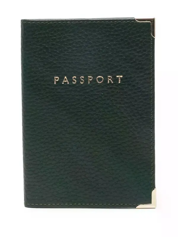 ASPINAL OF LONDON Pebble Passport Cover - Green