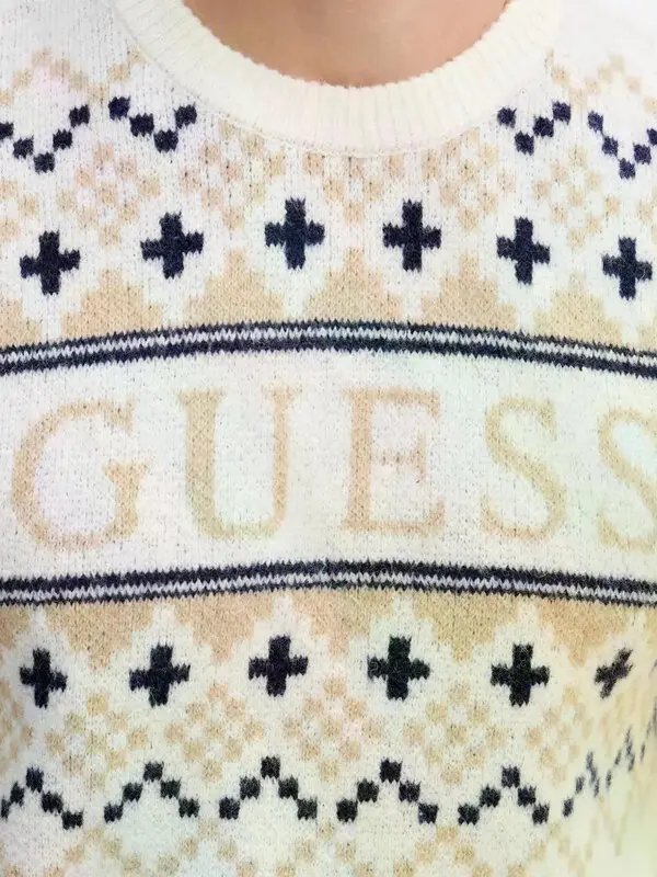 Guess Patterned Crew-neck Sweater