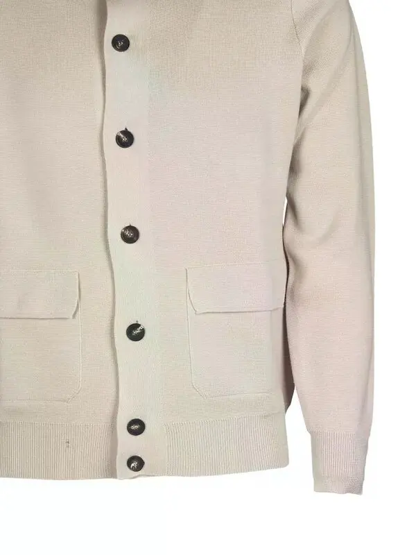 FILIPPO DE LAURENTIIS Buttoned Cardigan With Pockets - Neutrals