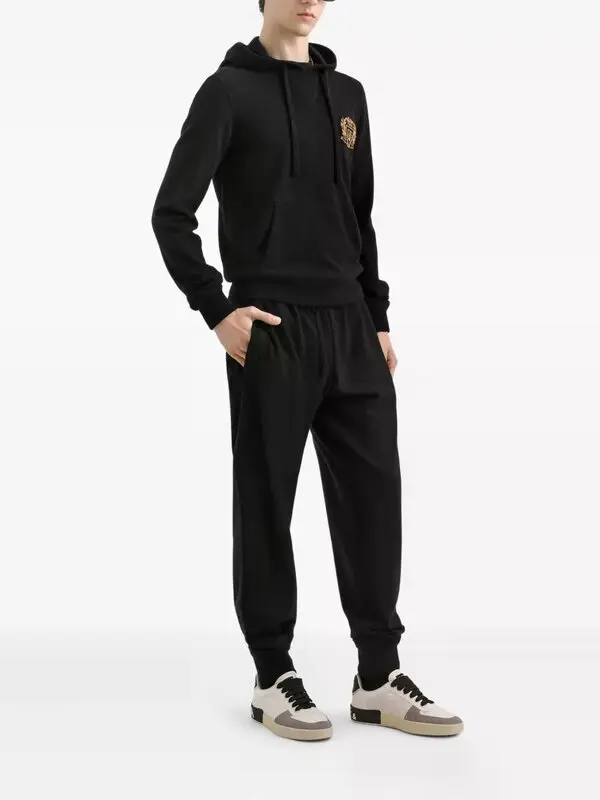 Dolce & Gabbana Cashmere Hoodie With Logo Appliqu