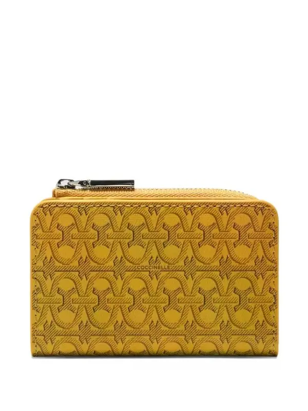 COCCINELLE Monogram-pattern Wallet - Yellow