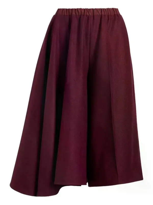 PATOU Asymmetric Wool Shorts