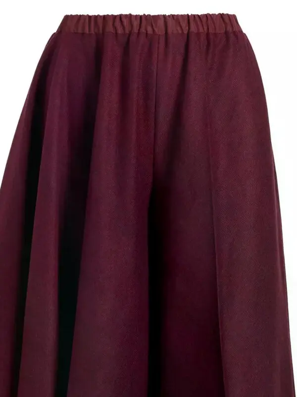 PATOU Asymmetric Wool Shorts