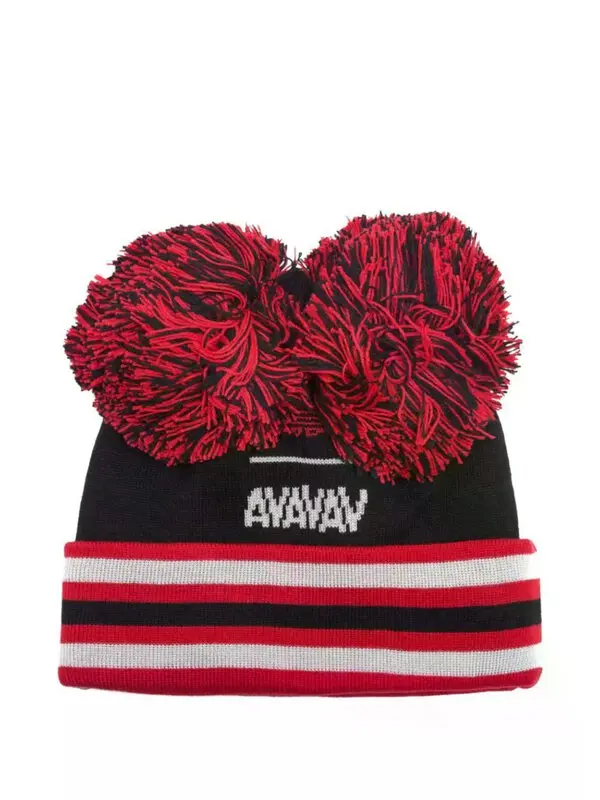 Adidas Pompom Striped Beanie - Black