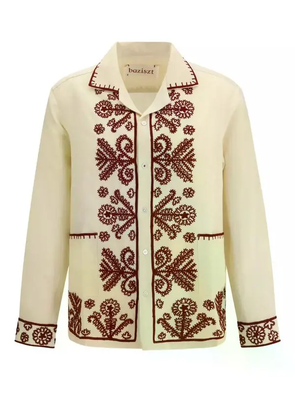 BAZISZT Fougère Embroidered Shirt - Neutrals