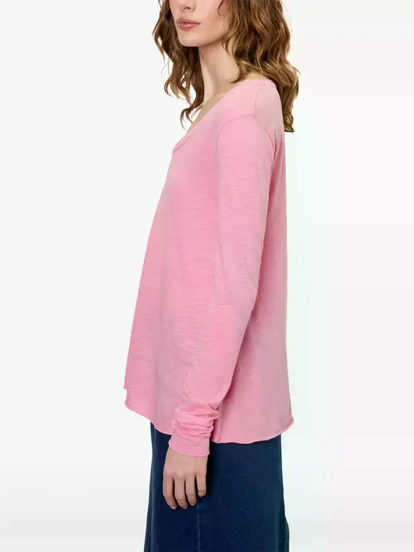 American Vintage Jacksonville V-neck T-shirt - Pink