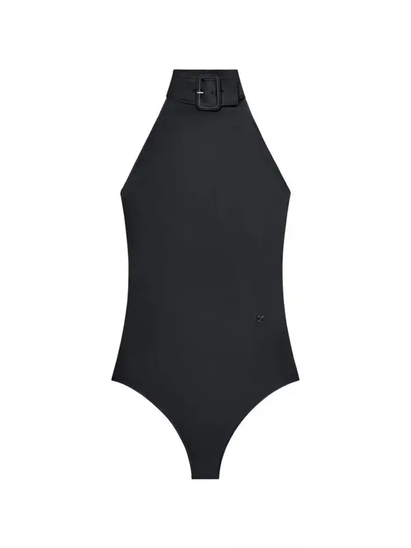 COURREGES Buckle-detail Bodysuit - Black