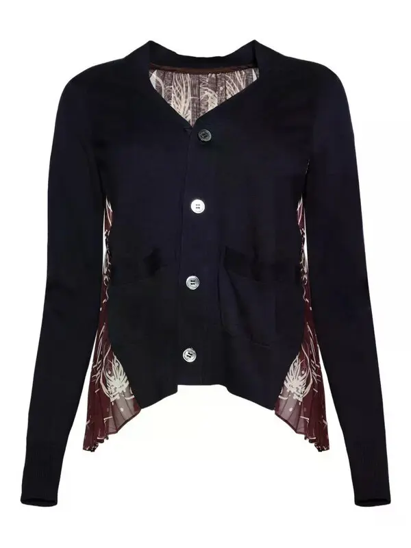 Sacai Paneled Cardigan - Blue