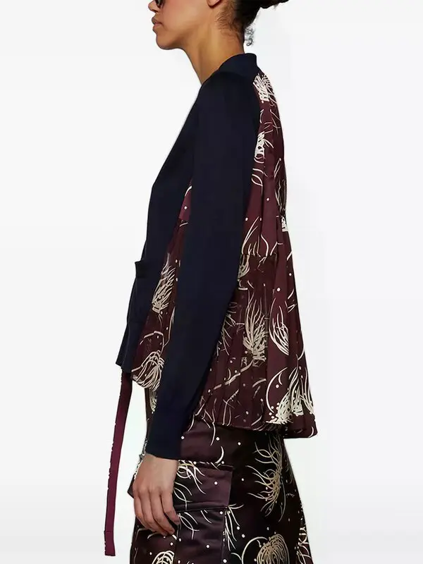 Sacai Paneled Cardigan - Blue