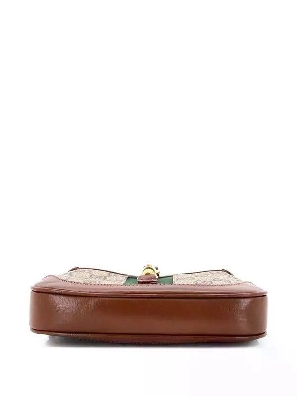 Gucci Jackie 1961 Gg Coated Canvas Mini Hobo Bag - Brown