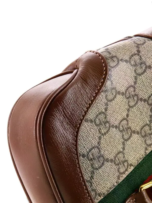 Gucci Jackie 1961 Gg Coated Canvas Mini Hobo Bag - Brown