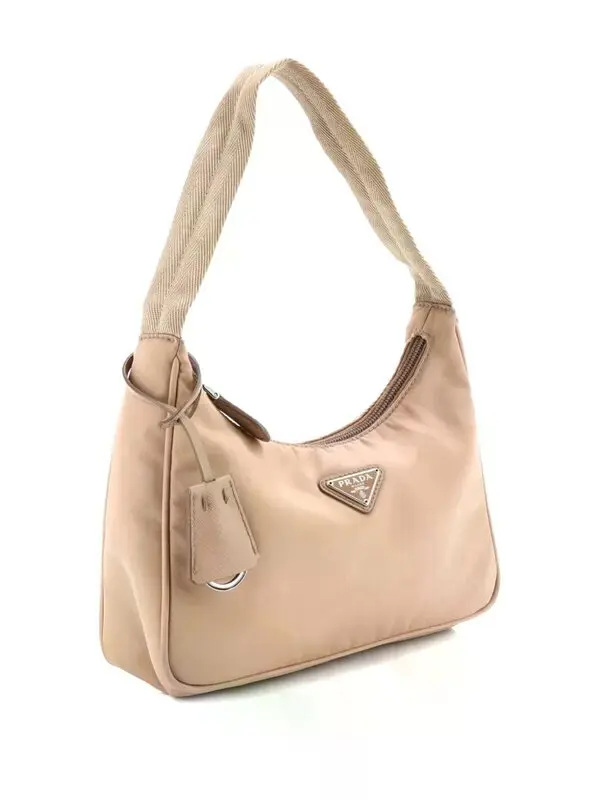 Prada Re-edition 2000 Tessuto Mini Hobo Bag - Neutrals