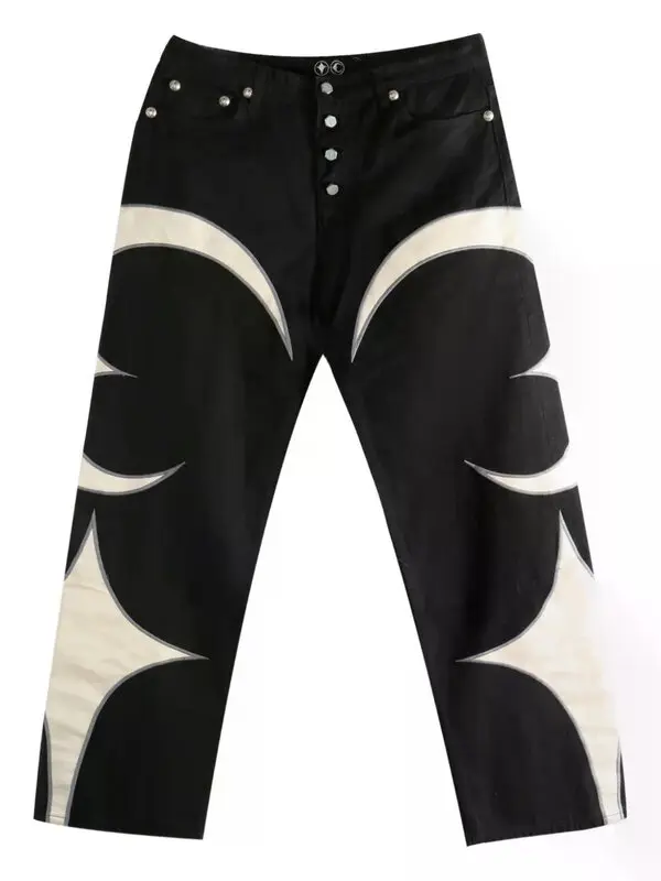 THUG CLUB Crescent Graphic Jeans - Black