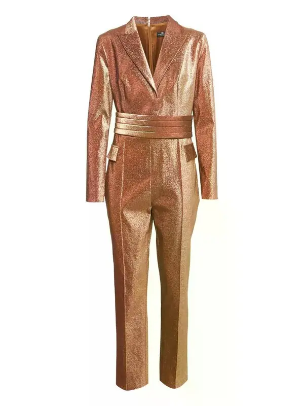 Elisabetta Franchi Lurex Cinched-waist Jumpsuit - Pink