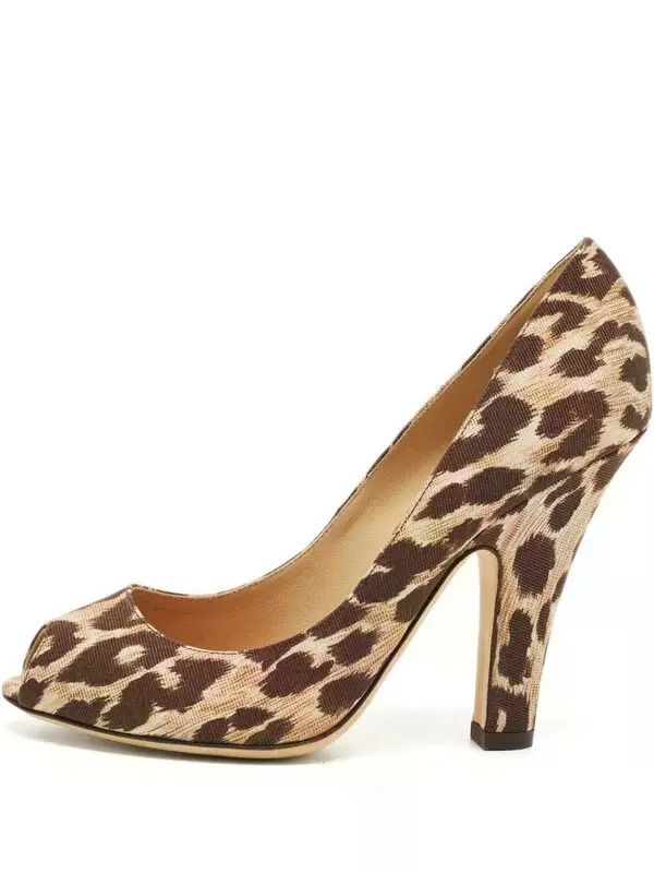 Dolce & Gabbana Leopard-print Peep-toe Pumps