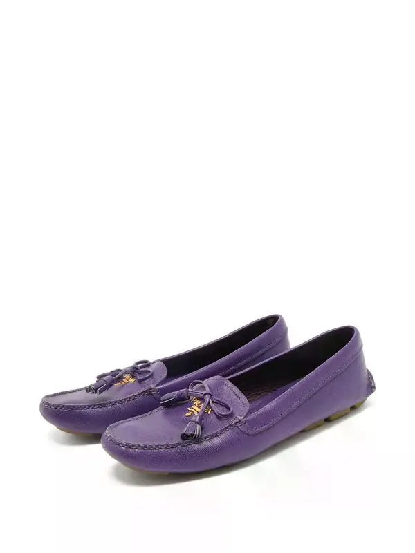 Prada Leather Tassel Loafers